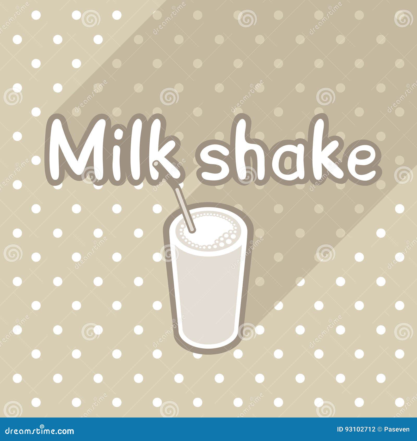 Poster in Flat Style with Glass of Milk Shake Stock Vector ...