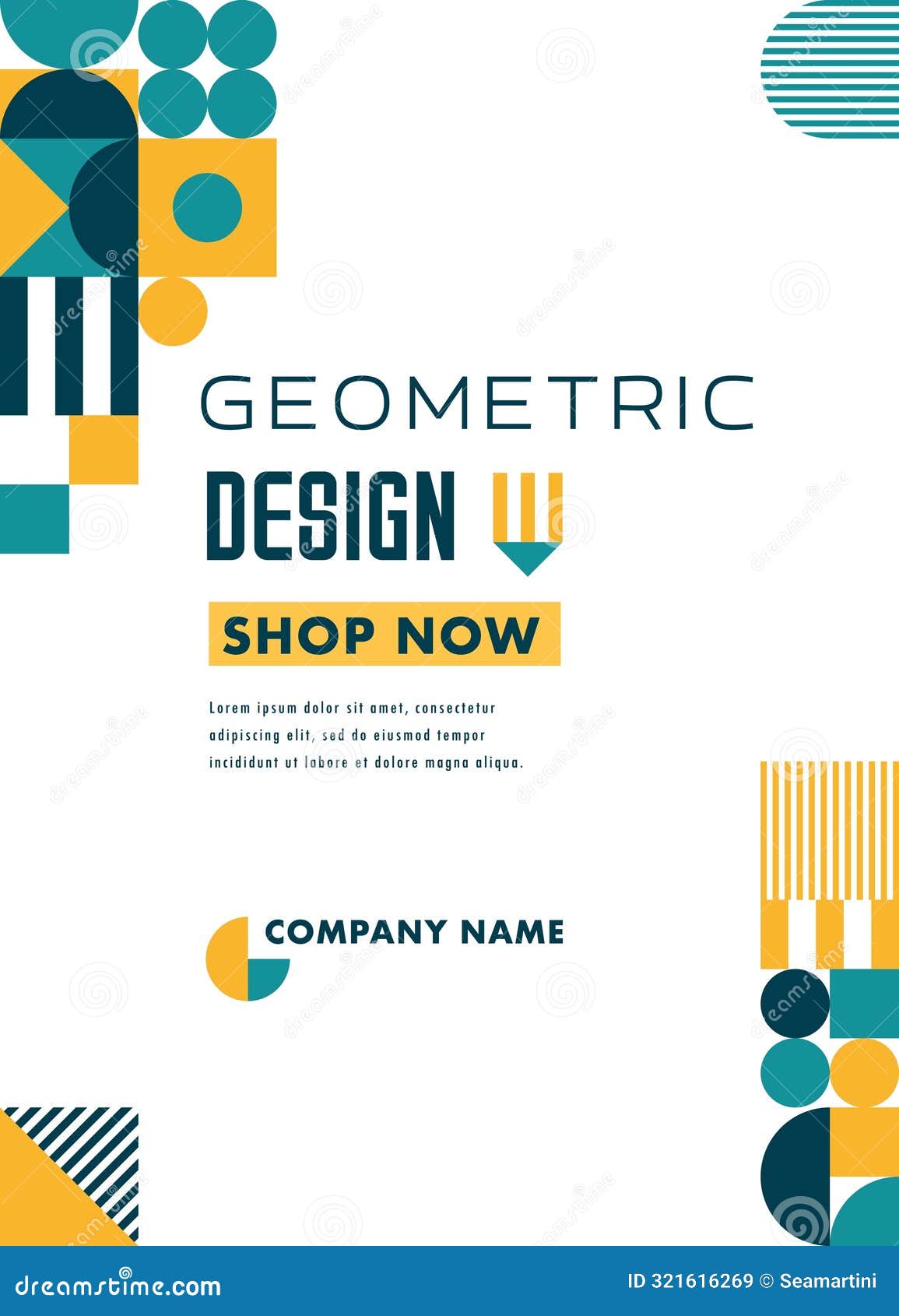 Poster or Flyer Template, Modern Geometric Pattern Stock Vector ...