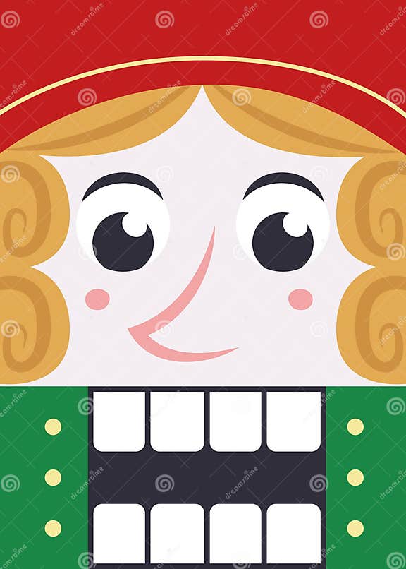 Poster in Form of Nutcracker Face. Stock Vector - Illustration of ...