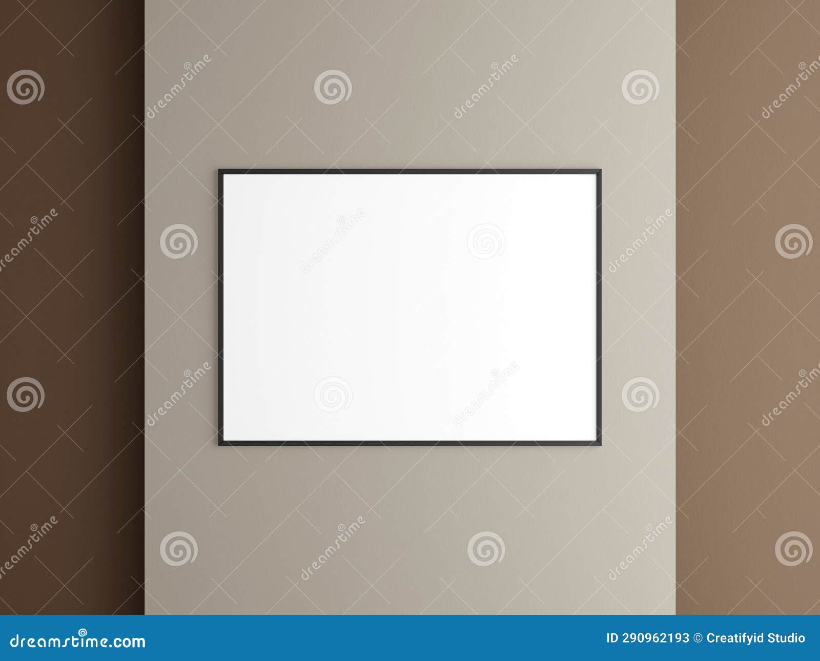 Poster Frame Mockup for Illustration Presentation Stock Illustration ...
