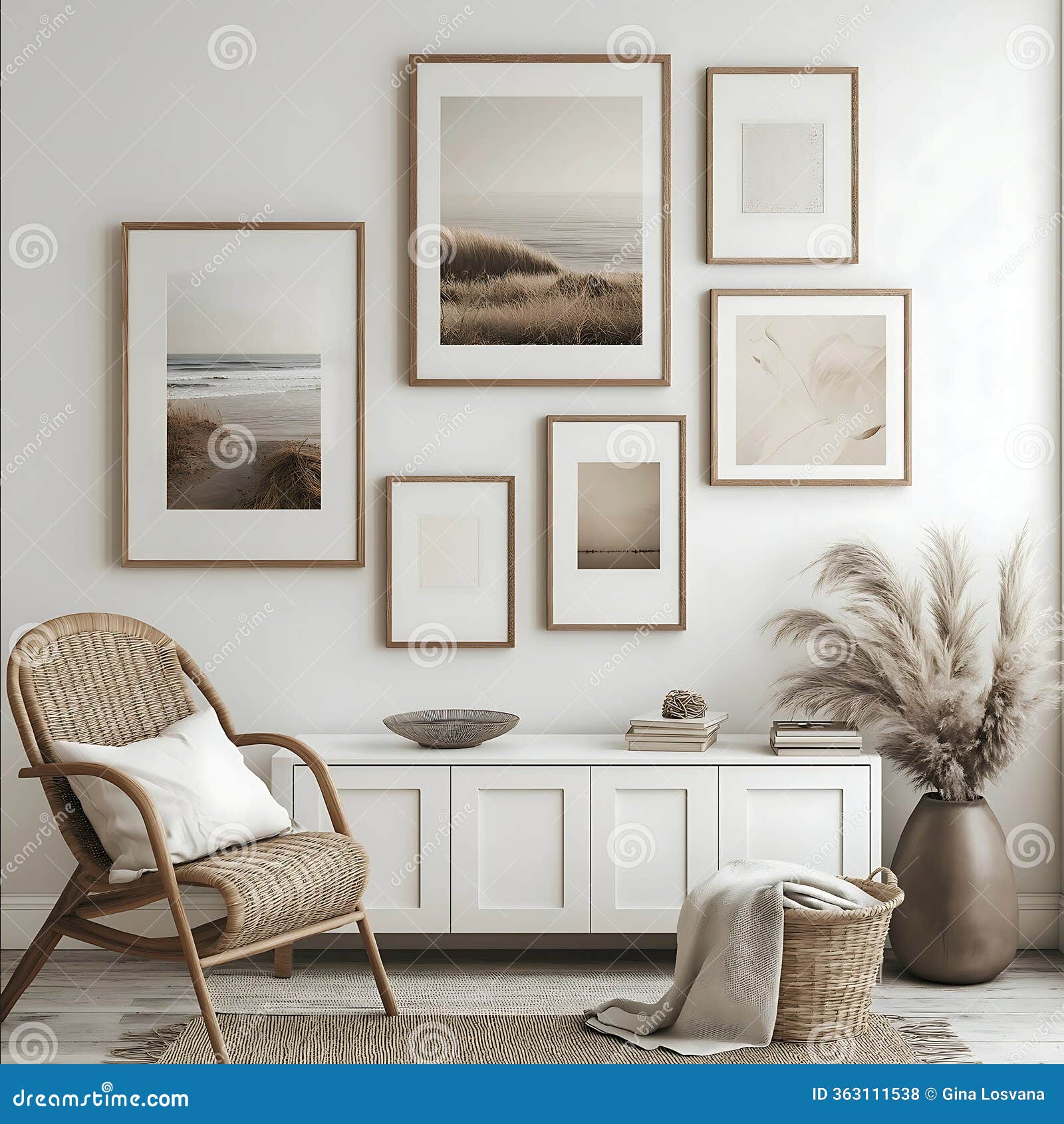 A4, A3 Or A2 Size Ratio Poster Mockup Hanging With Paper Clips ...