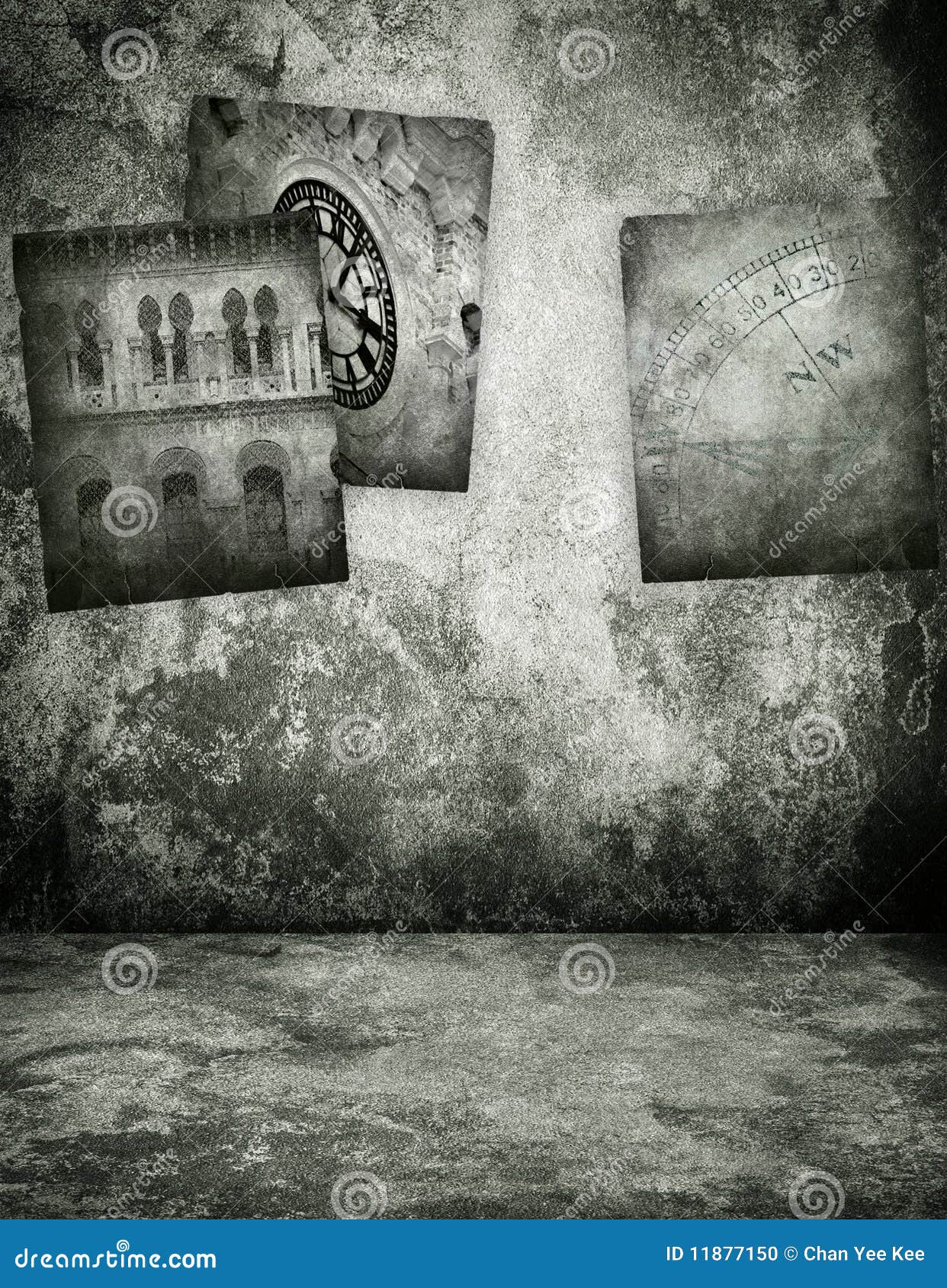 Poster on grunge house stock illustration. Illustration of indoor ...