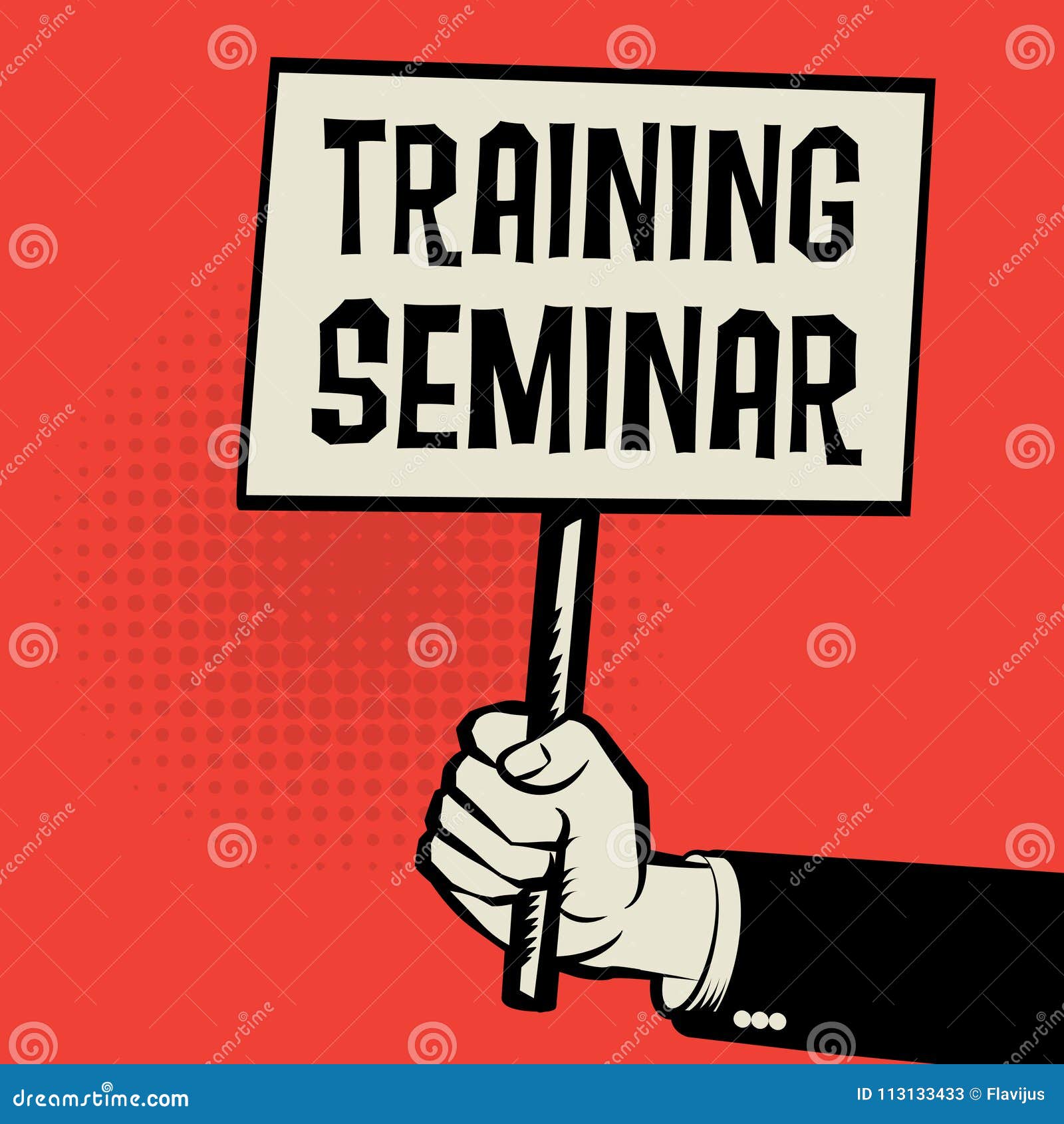 Poster in Hand, Business Concept with Text Training Seminar Stock ...