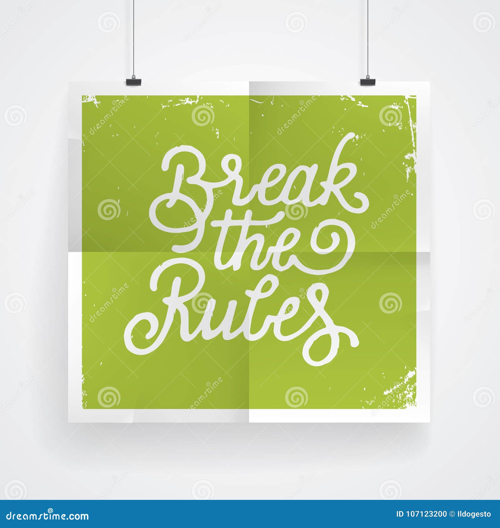 Poster with Hand Drawn Lettering Slogan on Vintage Stock Vector ...