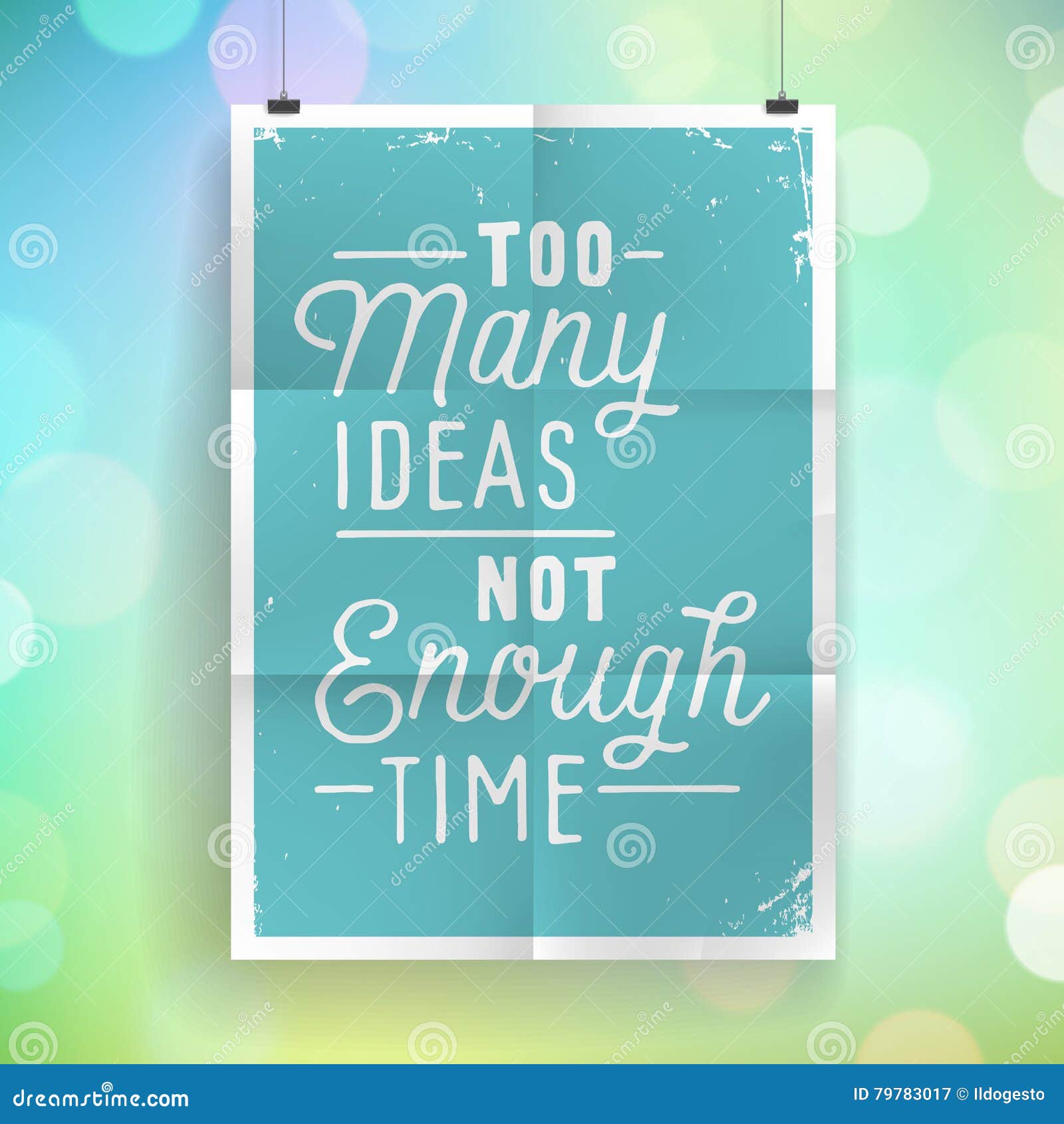 Poster with Hand Drawn Lettering Slogan on Vintage Background Stock ...