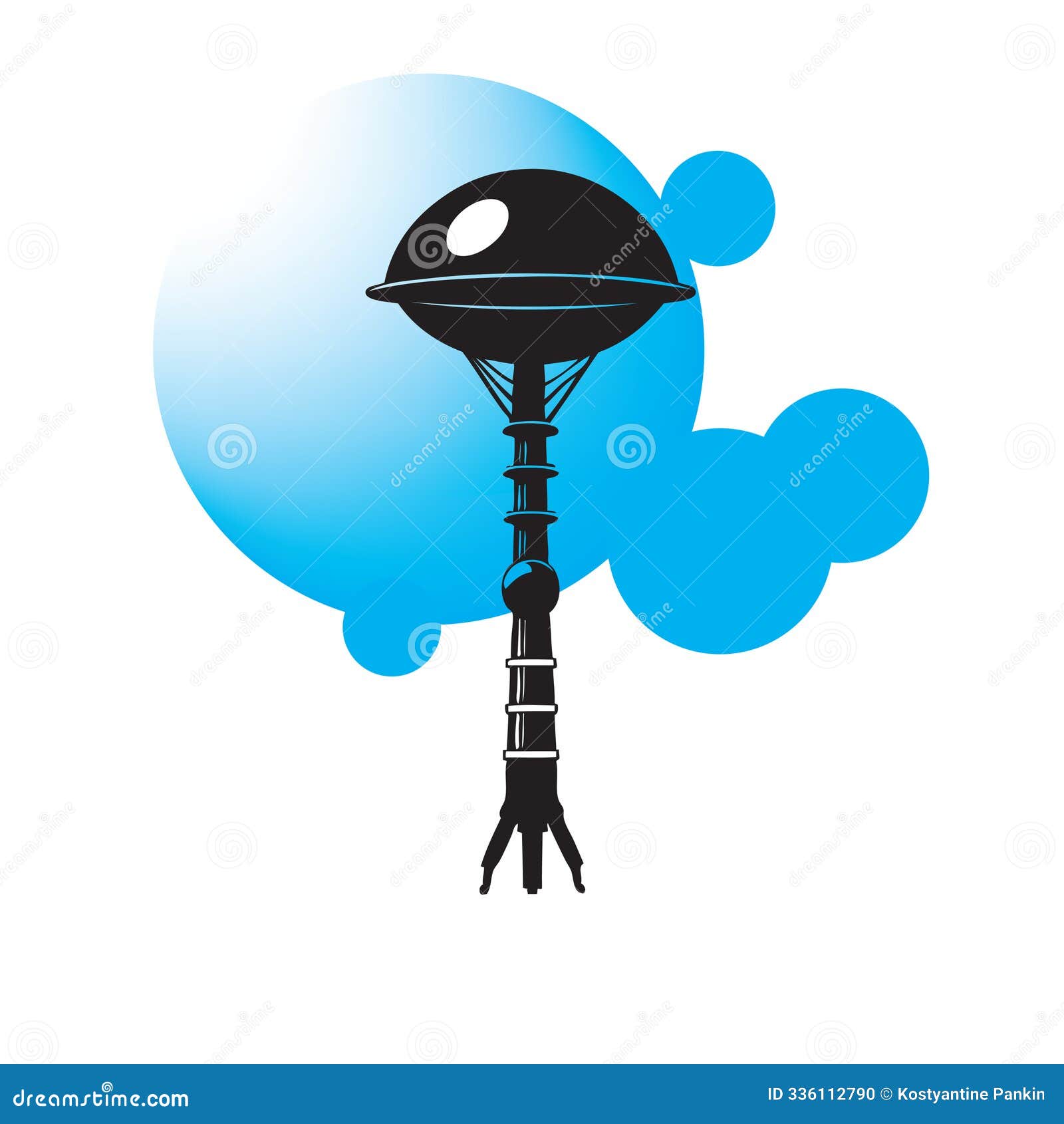 Poster High-tech Radio Mast Stock Illustration - Illustration of ...