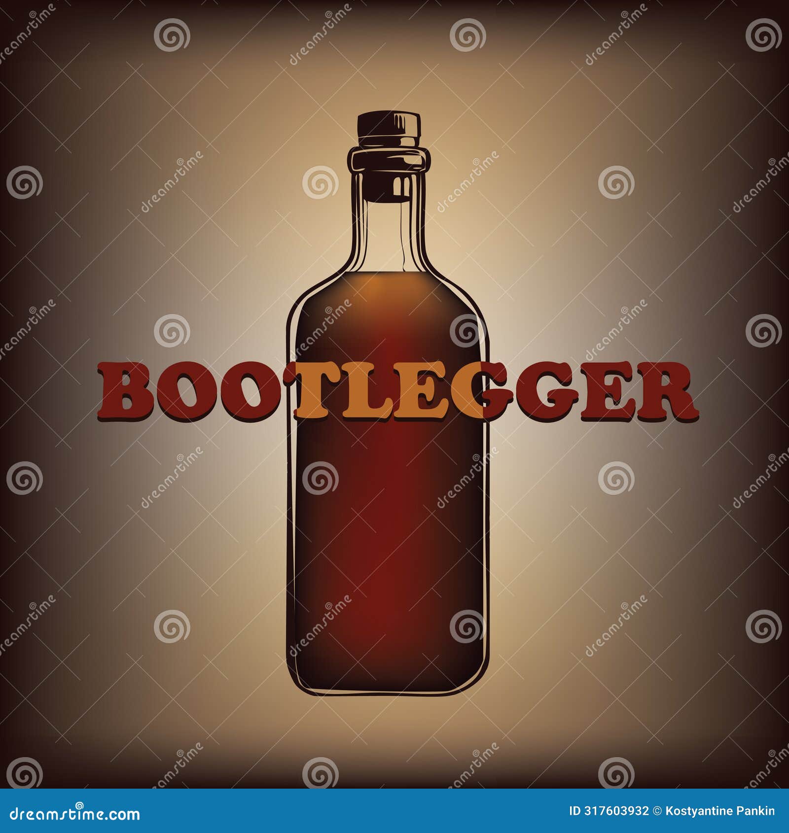 Poster on the Historical Theme Bootlegge Stock Vector - Illustration of ...
