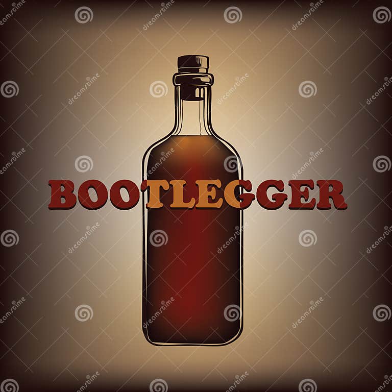 Poster on the Historical Theme Bootlegge Stock Vector - Illustration of ...