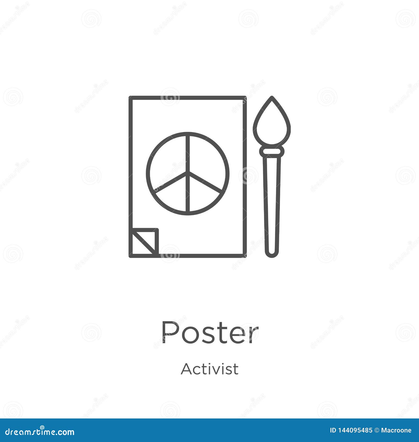 Poster Icon Vector From Activist Collection Thin Line Poster Outline