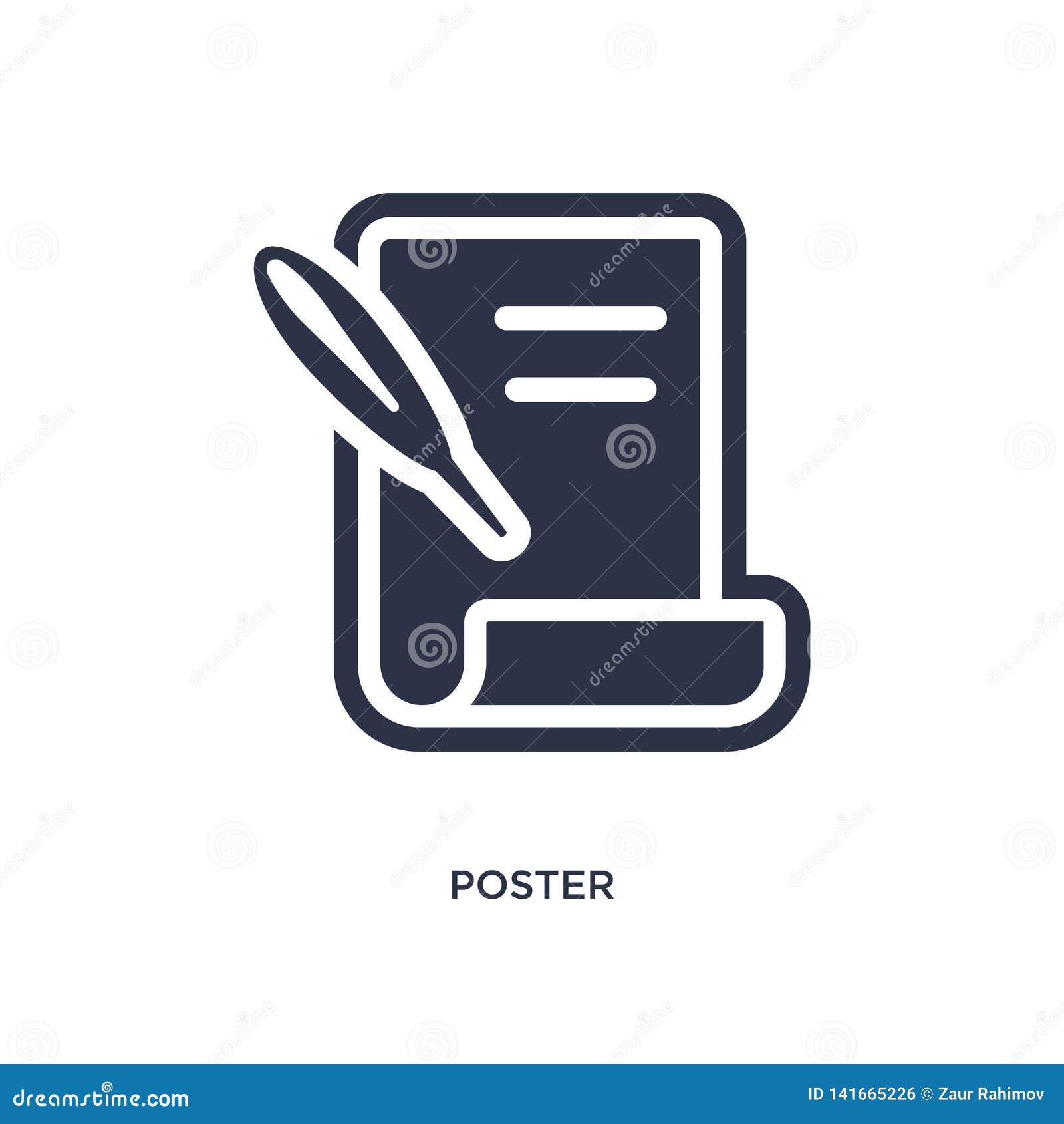 Poster Icon on White Background. Simple Element Illustration from ...