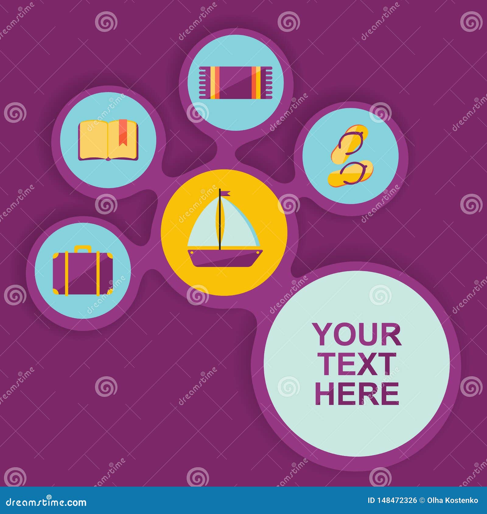 Poster with Icons for Travelling Stock Vector - Illustration of ...