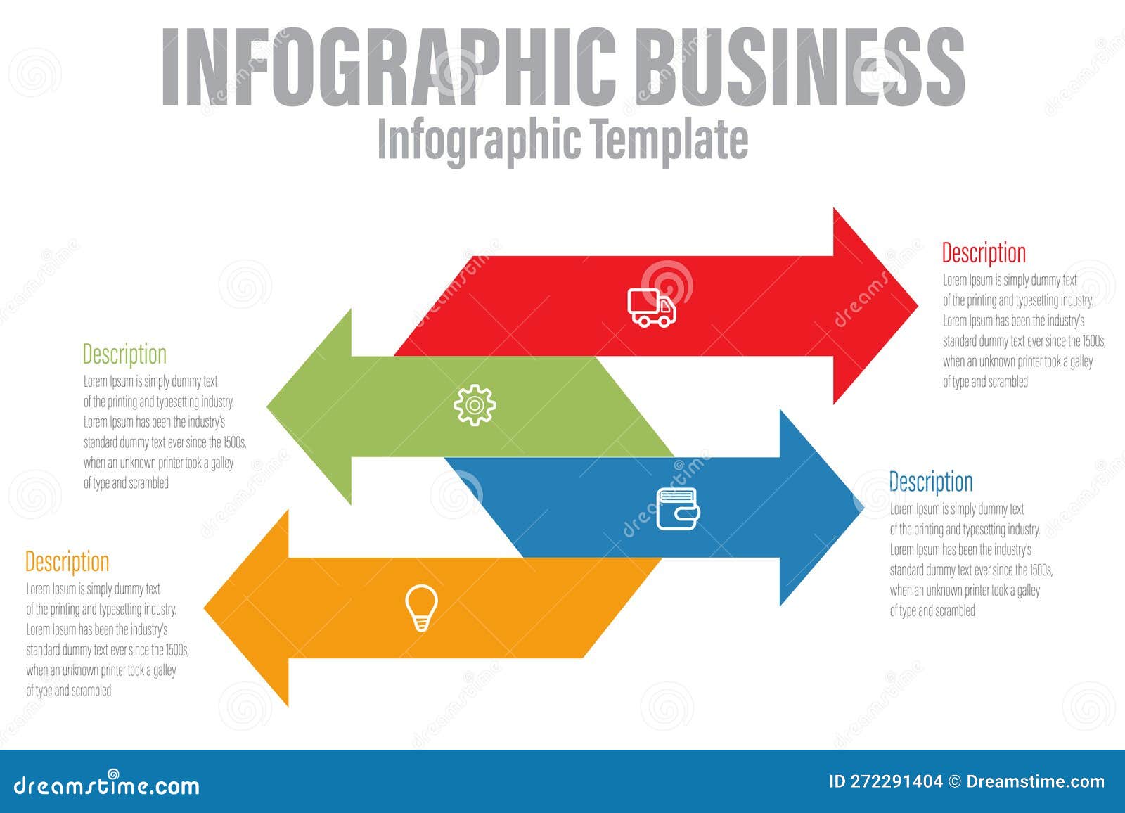 A Poster for Infographics with Arrows Pointing To the Right. Stock ...