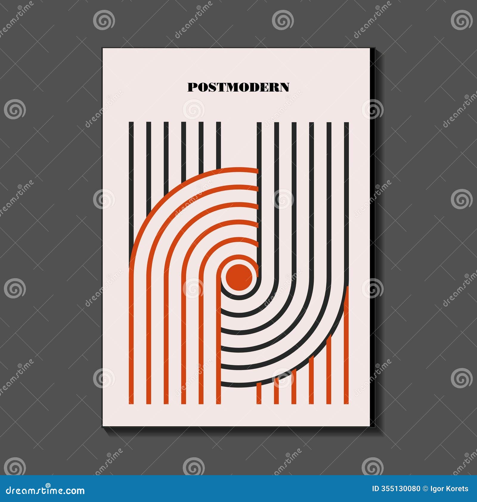 Poster Inspired Postmodern of Vector Abstract Dynamic Symbols with Bold ...
