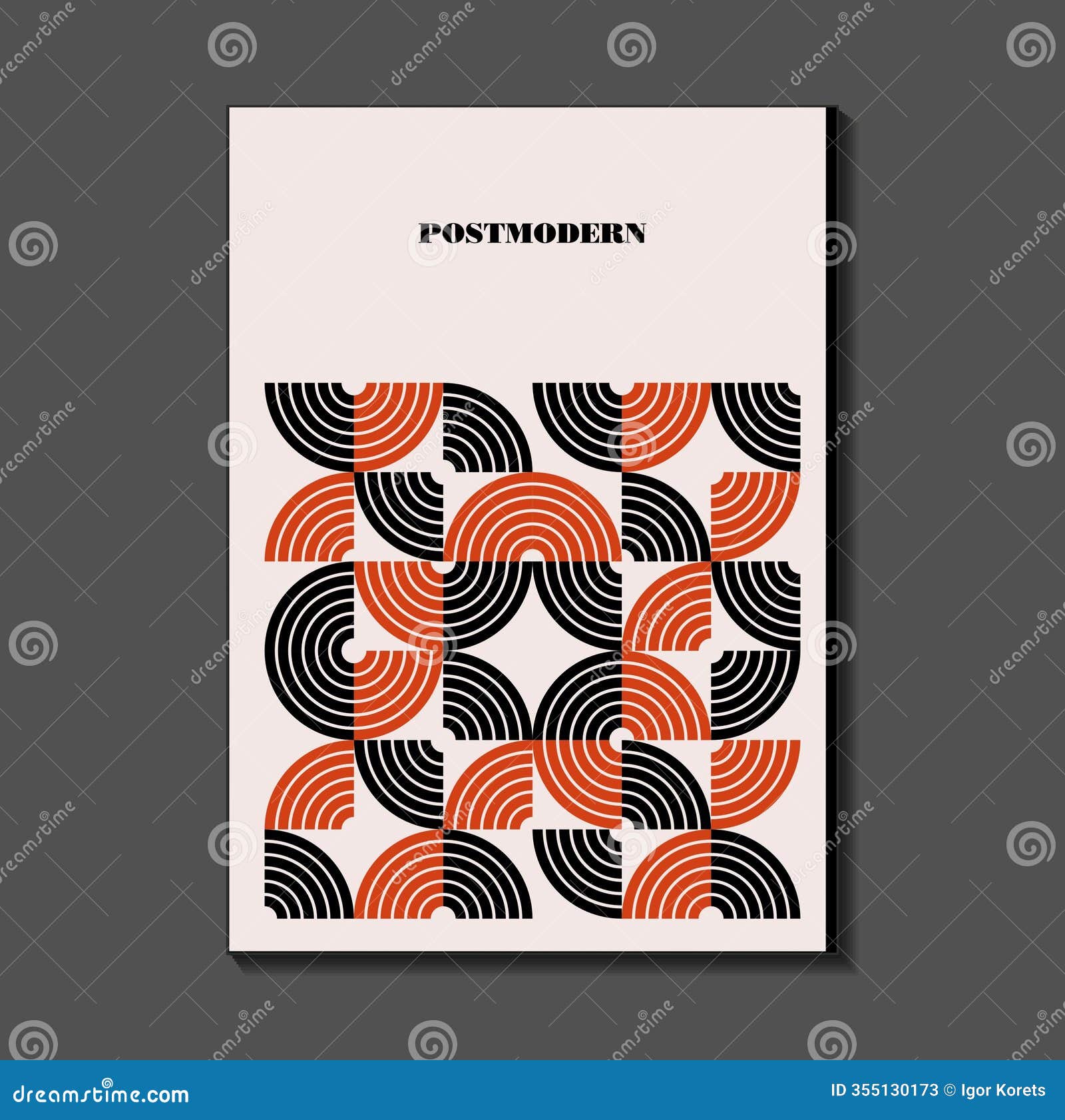 Poster Inspired Postmodern of Vector Abstract Dynamic Symbols with Bold ...