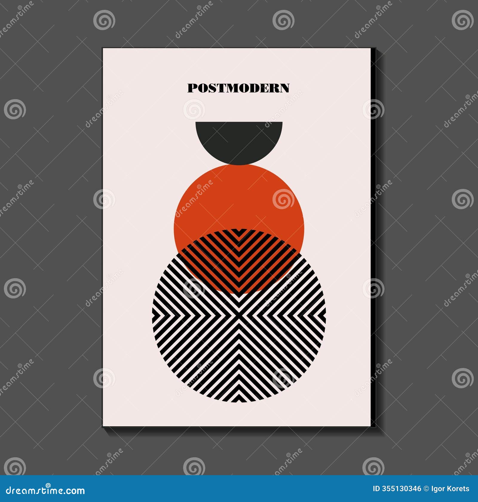 Poster Inspired Postmodern Of Vector Abstract Dynamic Symbols With Bold ...