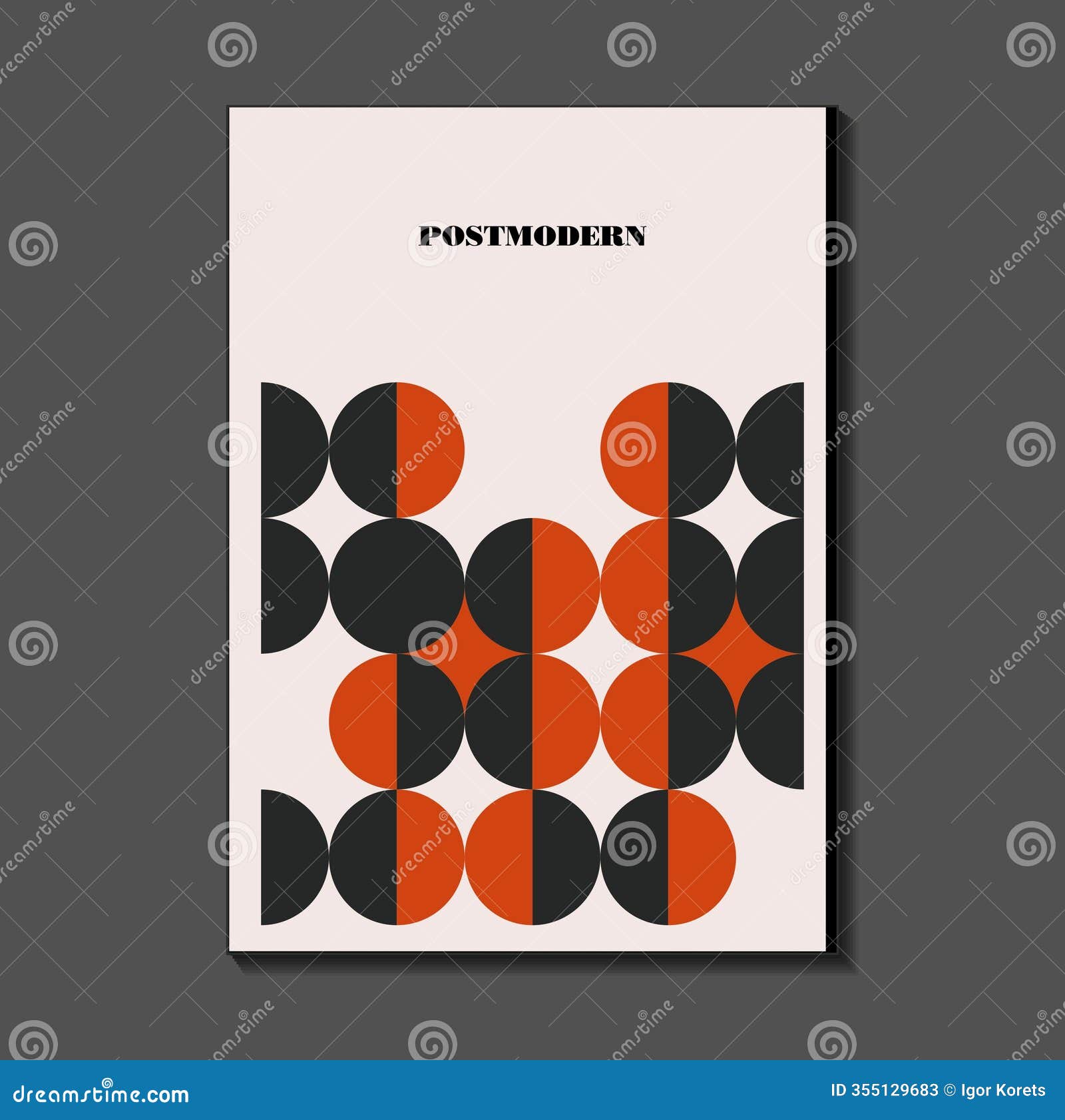 Poster Inspired Postmodern Of Vector Abstract Dynamic Symbols With Bold ...