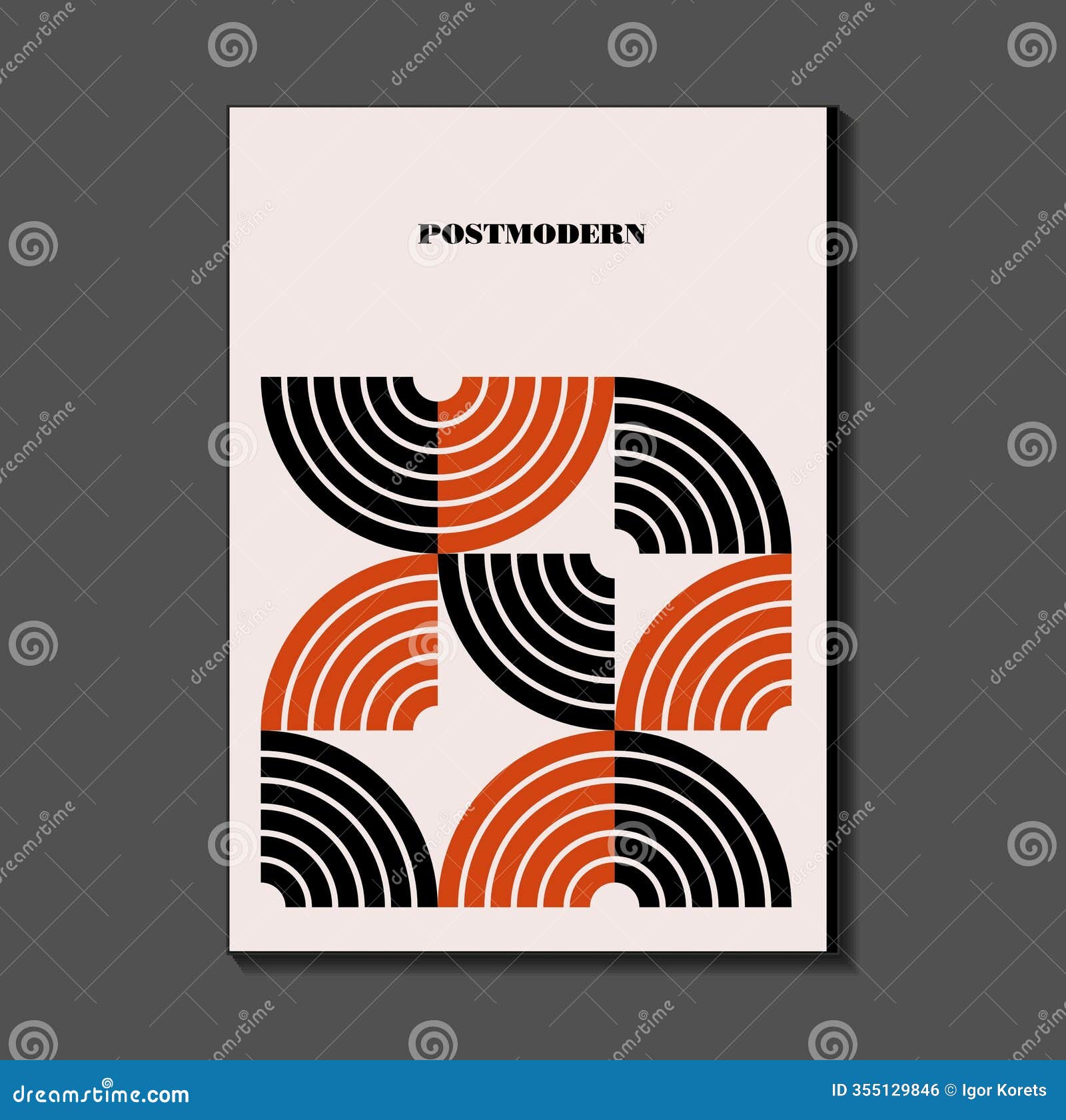Poster Inspired Postmodern Of Vector Abstract Dynamic Symbols With Bold ...