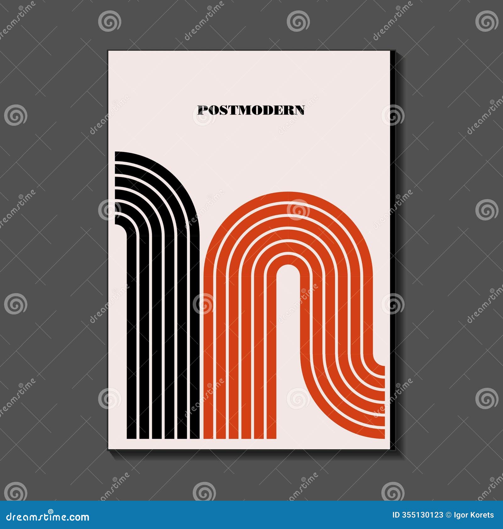 Poster Inspired Postmodern Of Vector Abstract Dynamic Symbols With Bold ...