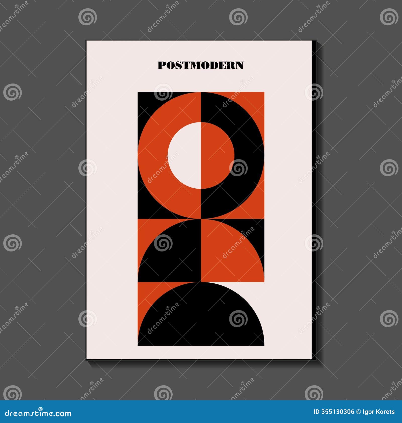 Poster Inspired Postmodern Of Vector Abstract Dynamic Symbols With Bold ...