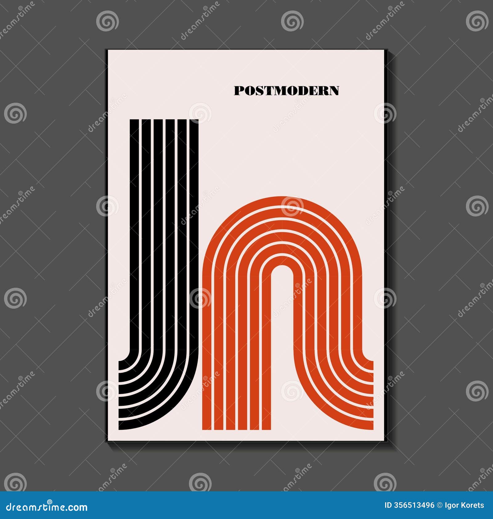 Poster Inspired Postmodern Of Vector Abstract Dynamic Symbols With Bold ...