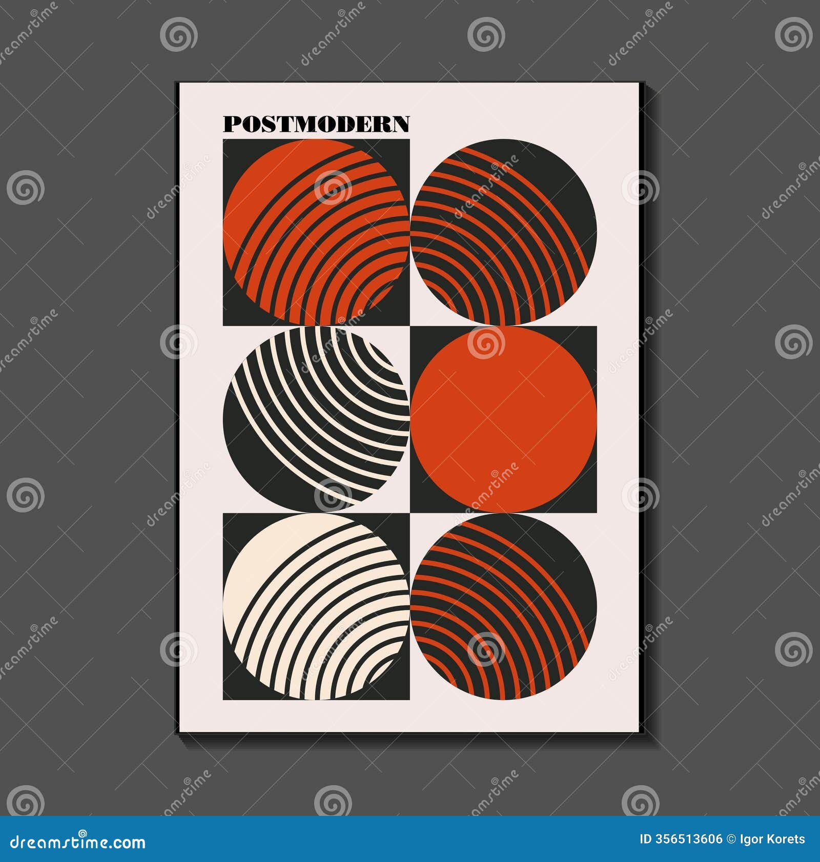 Poster Inspired Postmodern of Vector Abstract Dynamic Symbols with Bold ...