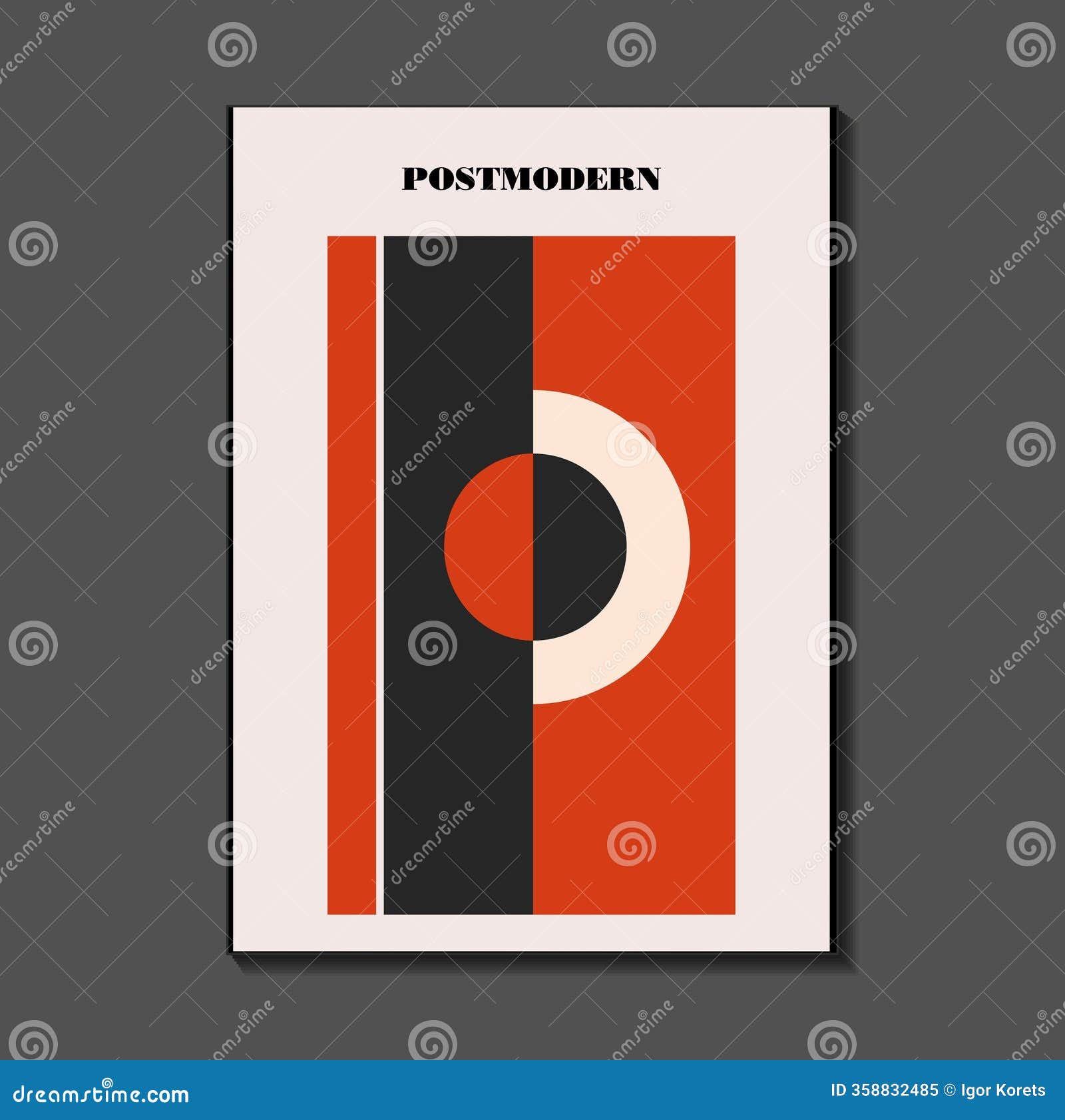 Poster Inspired Postmodern Of Vector Abstract Dynamic Symbols With Bold ...