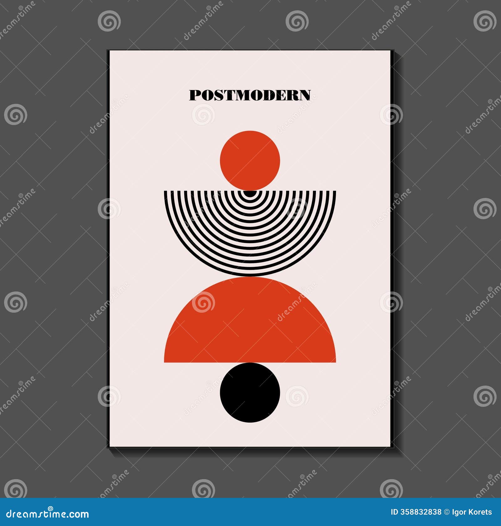 Poster Inspired Postmodern Of Vector Abstract Dynamic Symbols With Bold ...