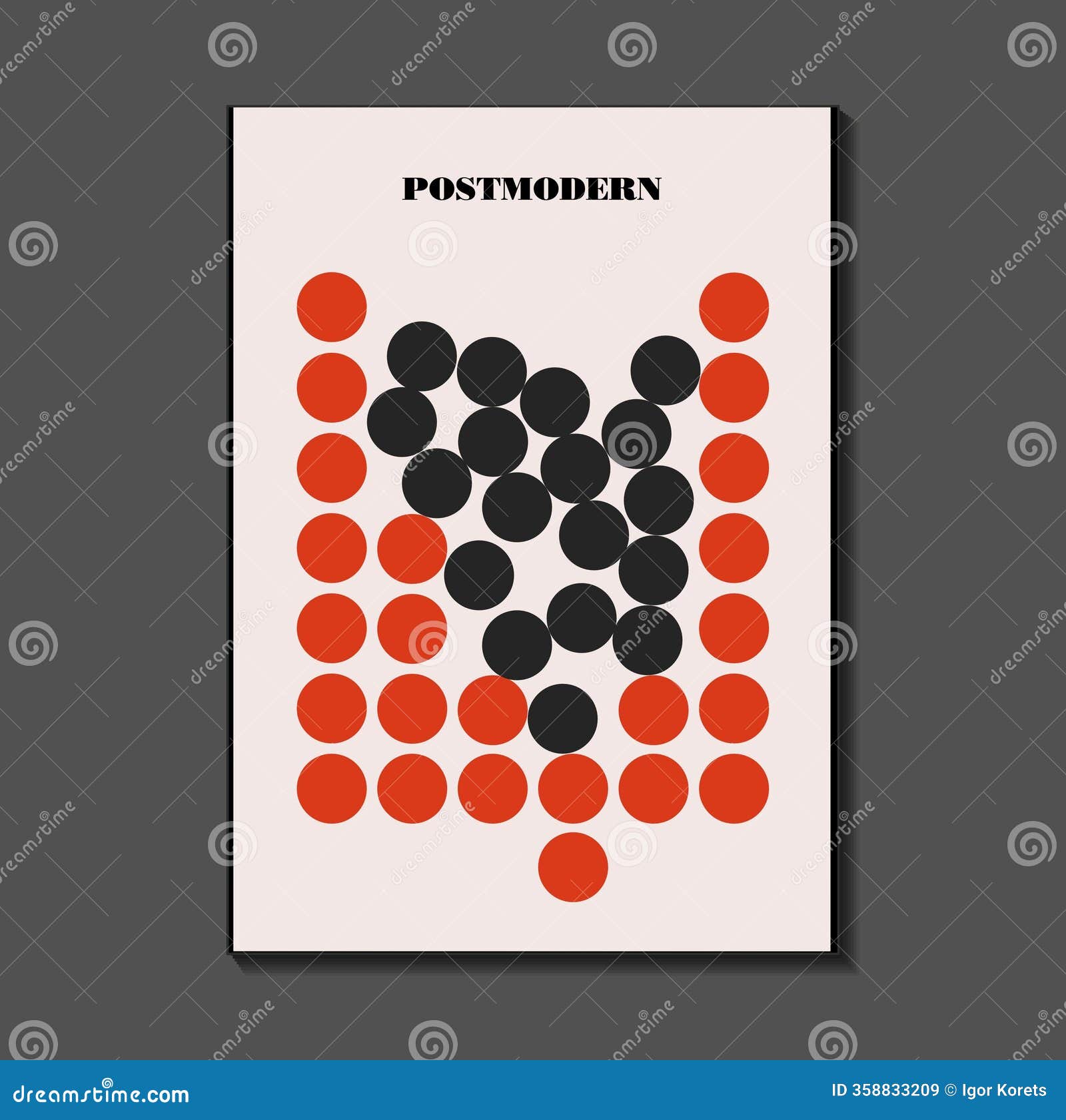 Poster Inspired Postmodern Of Vector Abstract Dynamic Symbols With Bold ...