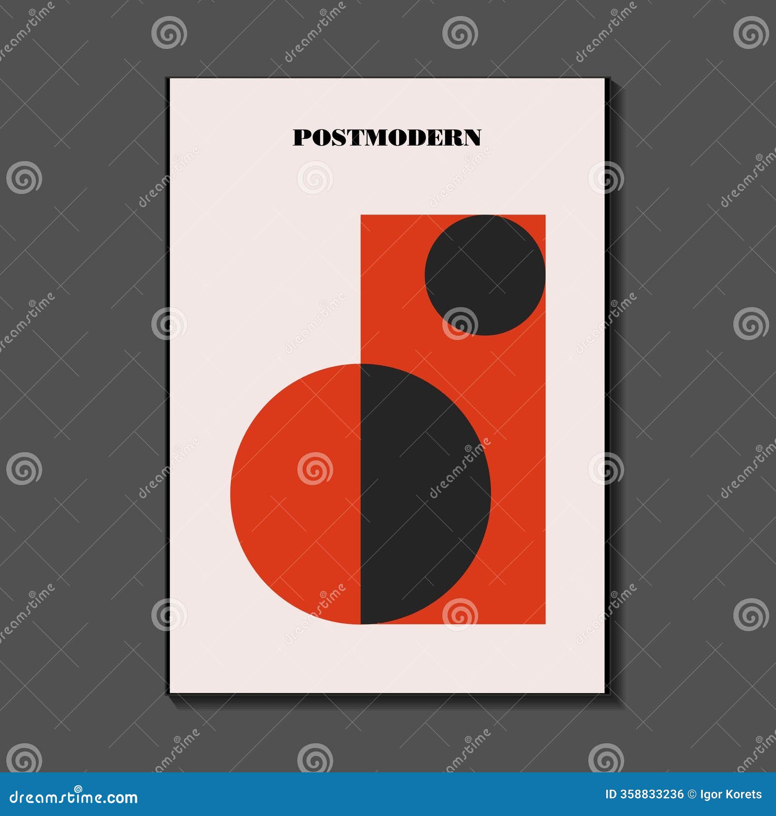 Poster Inspired Postmodern Of Vector Abstract Dynamic Symbols With Bold ...