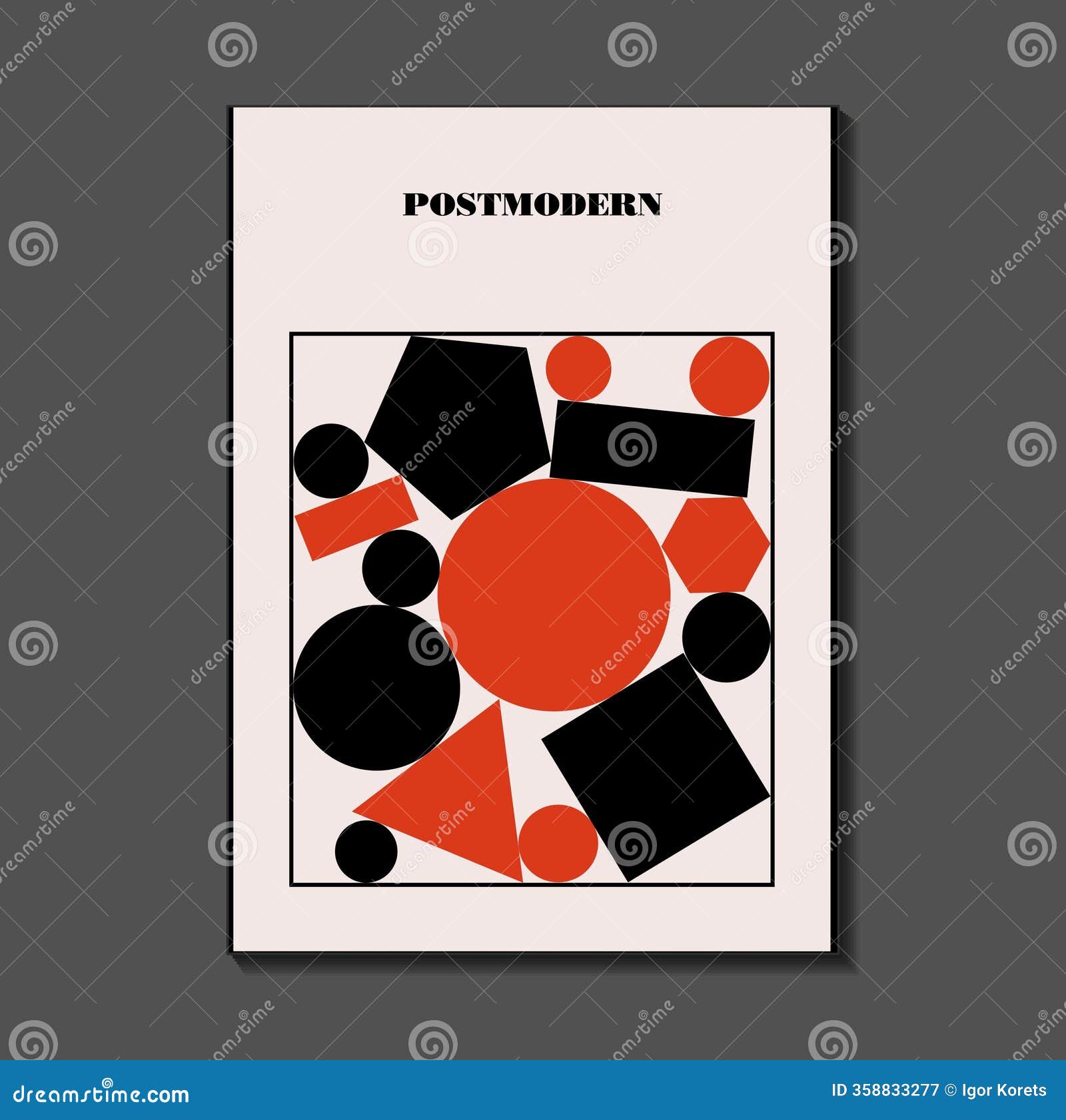 Poster Inspired Postmodern Of Vector Abstract Dynamic Symbols With Bold ...