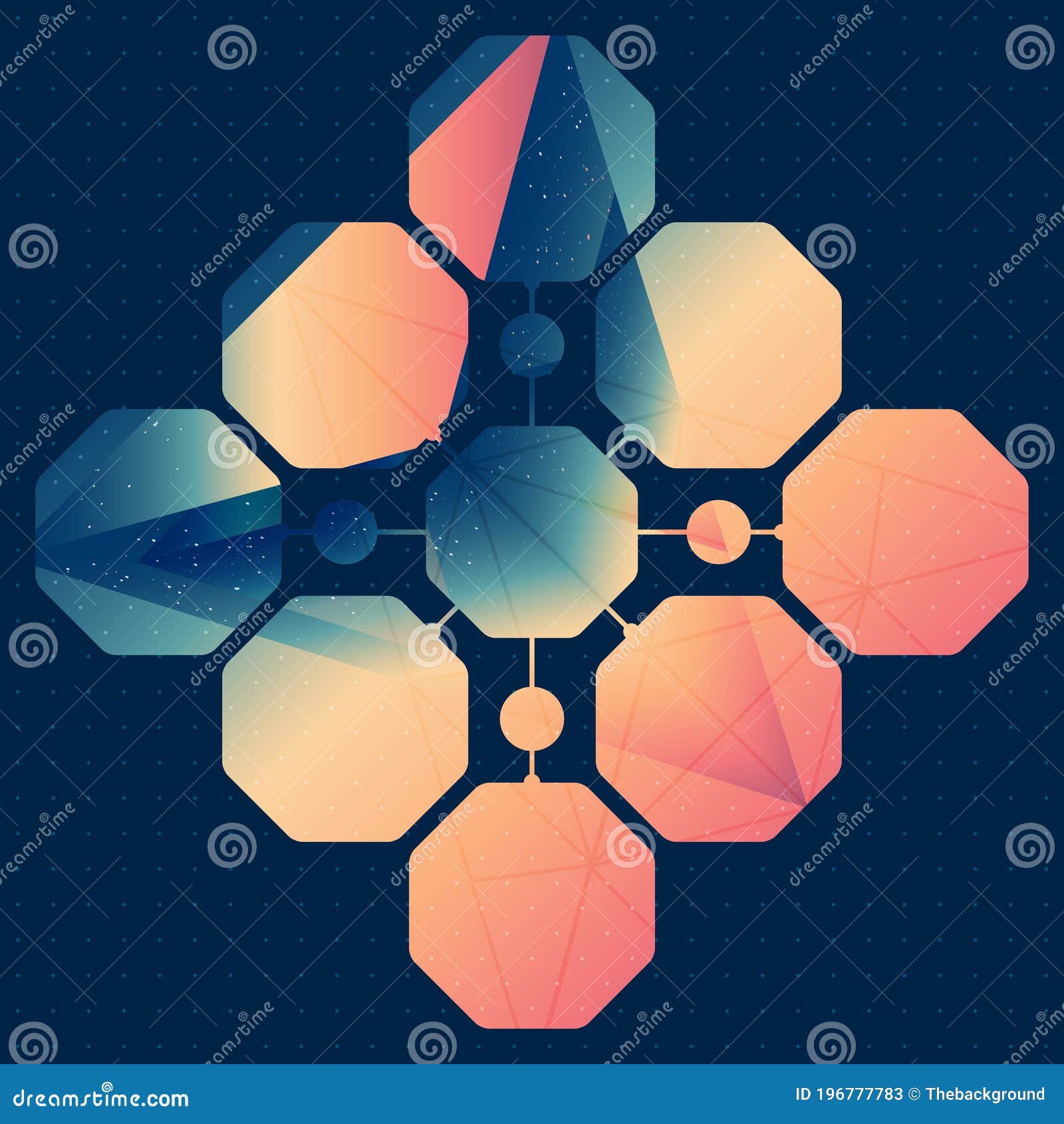 Abstract Reflection Background With Green Tringle Wireframe Design 3d ...