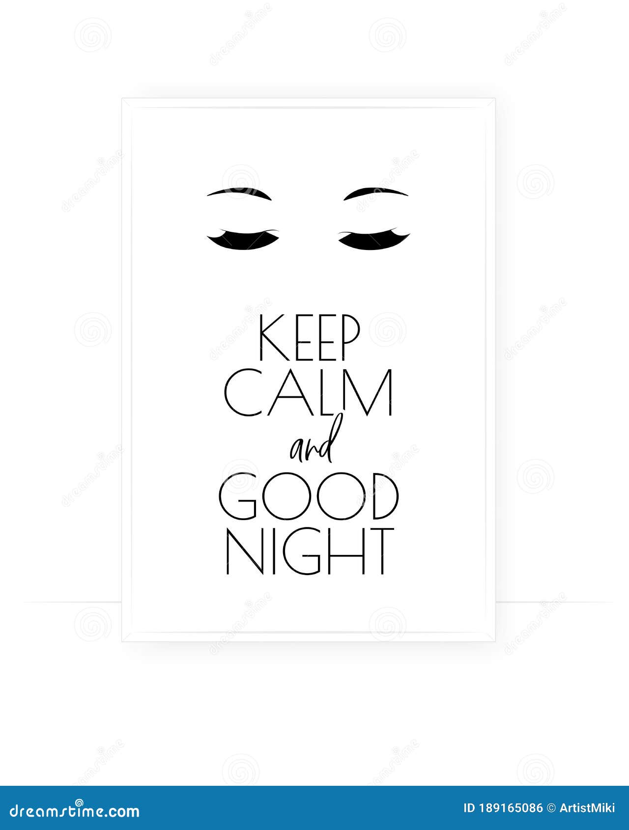Keep Calm and Good Night, Vector. Wording Design, Lettering ...