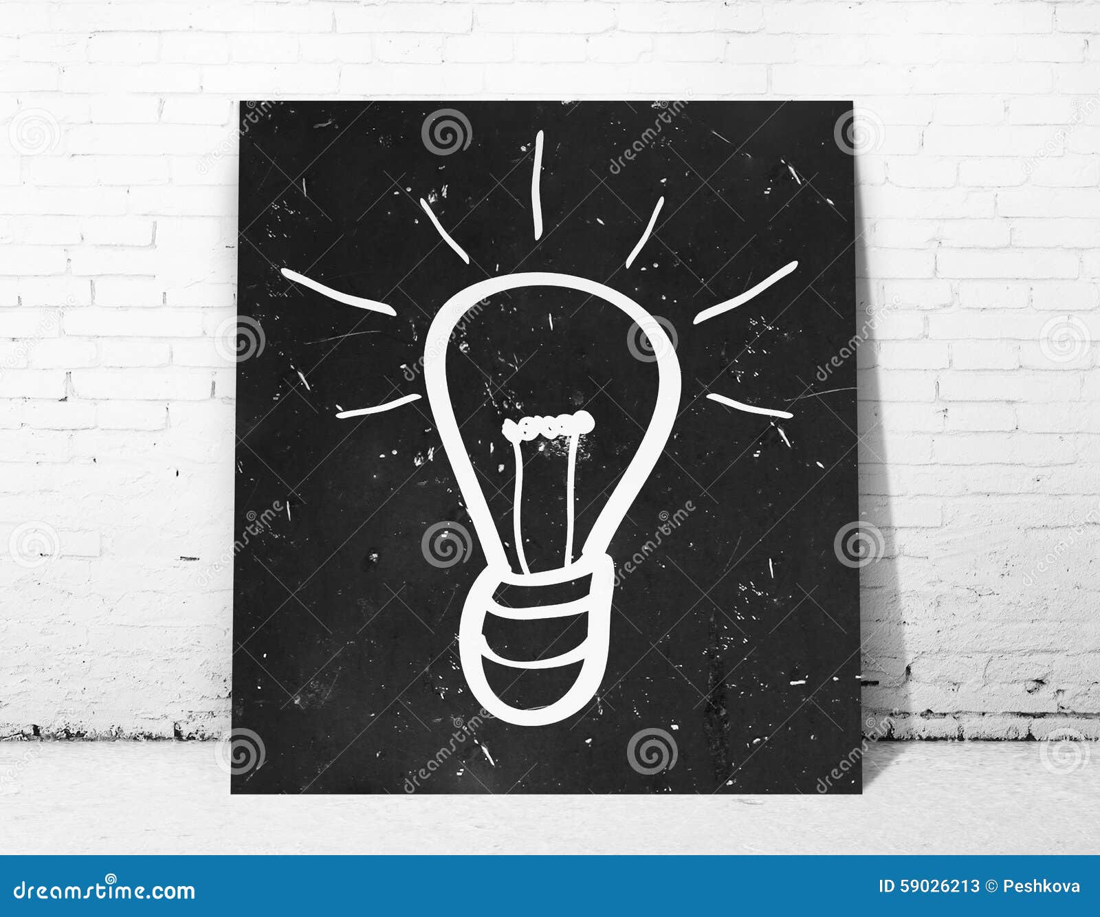 Poster with lamp symbol stock image. Image of interior - 59026213