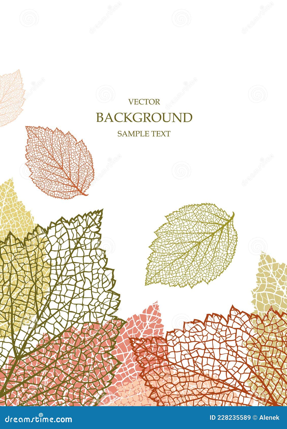 Floral Vector Template with Leaves. Plant Print for Holiday Poster ...