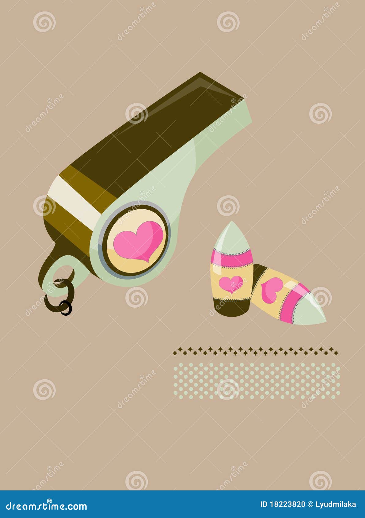 Poster Love Bullets Whistle Stock Vector - Illustration of abstract ...