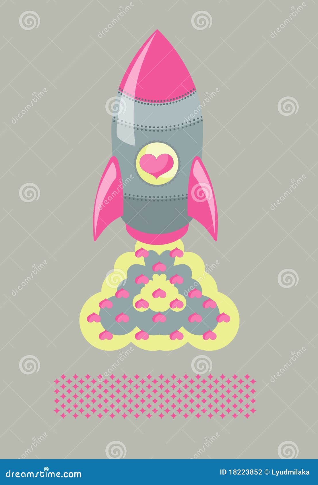 Poster Love Rockets stock vector. Illustration of comics - 18223852