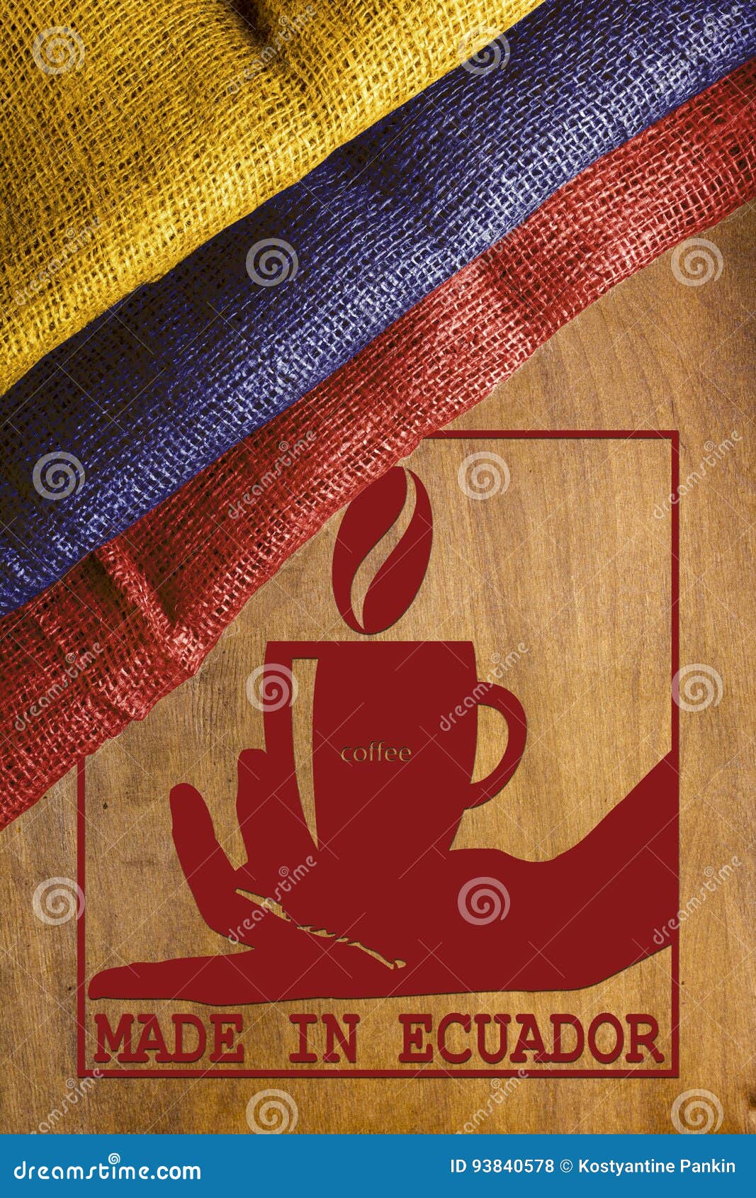 Poster Made in Ecuador stock illustration. Illustration of symbol ...