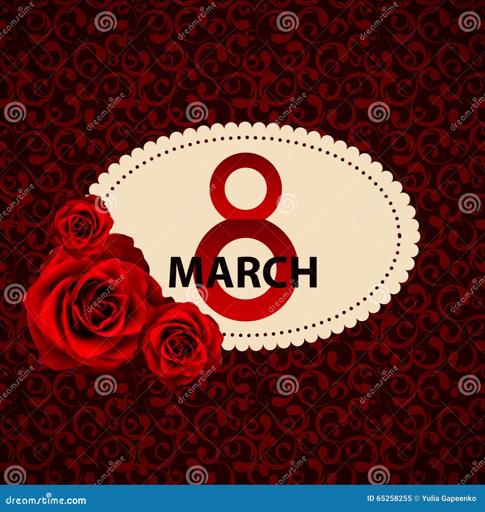 Poster 8 March Card Vector Illustration Stock Vector - Illustration of ...