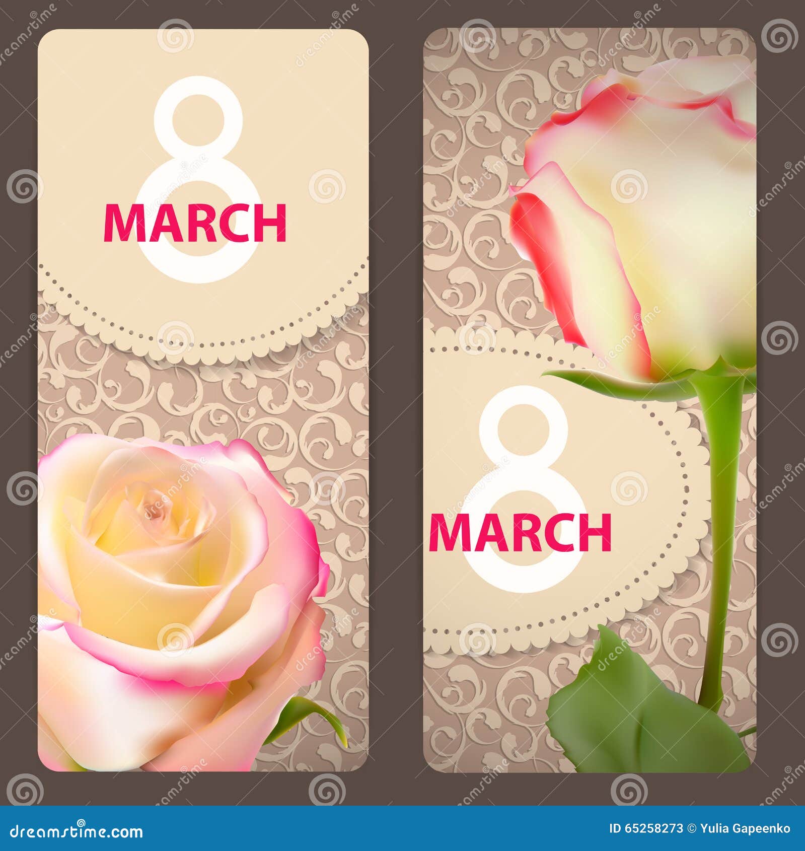 Poster 8 March Card Vector Illustration Stock Vector - Illustration of ...