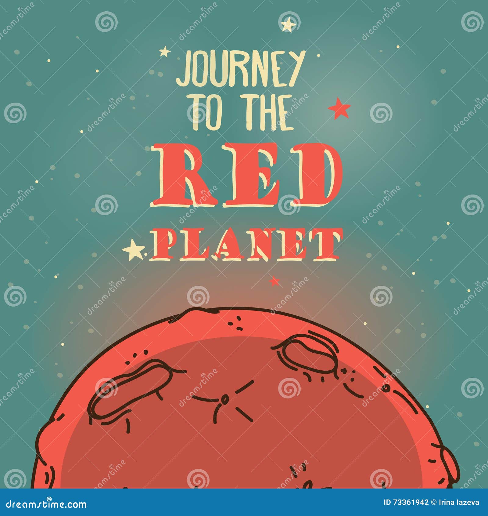 Poster for Mars Colonization Program Stock Illustration - Illustration ...