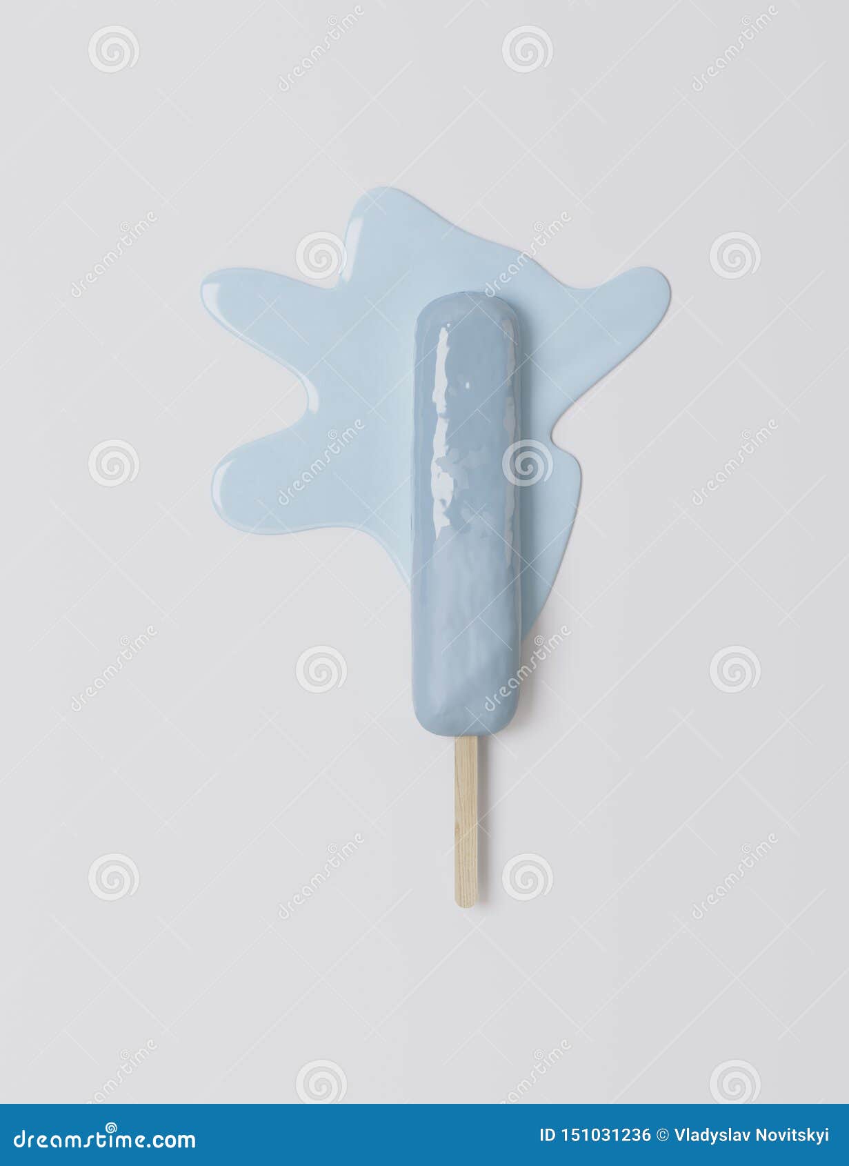 Poster with Melted Ice Cream Under the Spotlights Stock Illustration ...