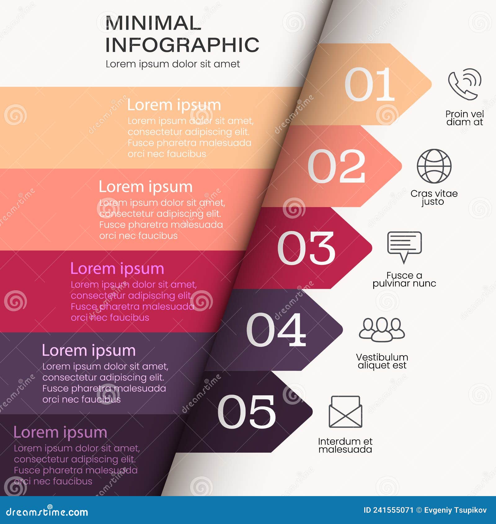 Poster of Minimal Infographics Stock Vector - Illustration of color ...