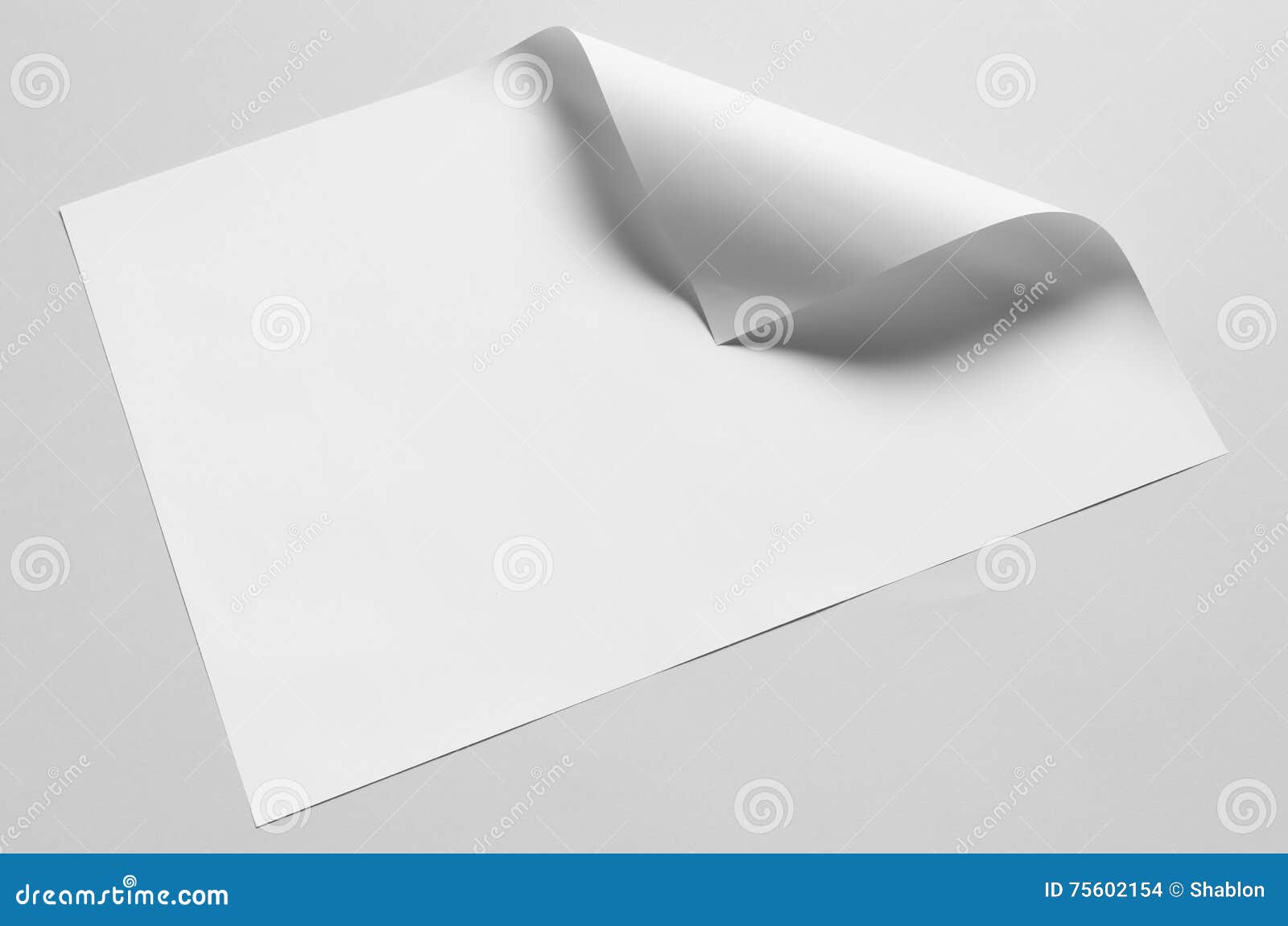A3 Poster Mock-Up - Folded Corner Stock Photo - Image of corner, design ...