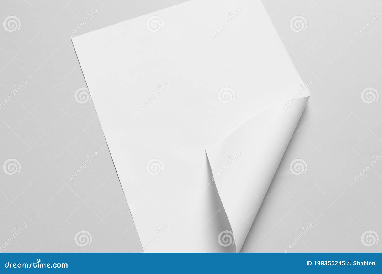 A3 Poster Mock-Up - Folded Corner Stock Image - Image of minimalist ...