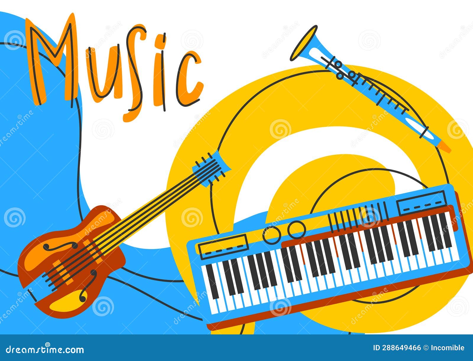 Poster with Musical Instruments. Jazz, Blues and Classical Music Stock ... Poster with Musical Instruments. Jazz, Blues and Classical Music Stock ...
