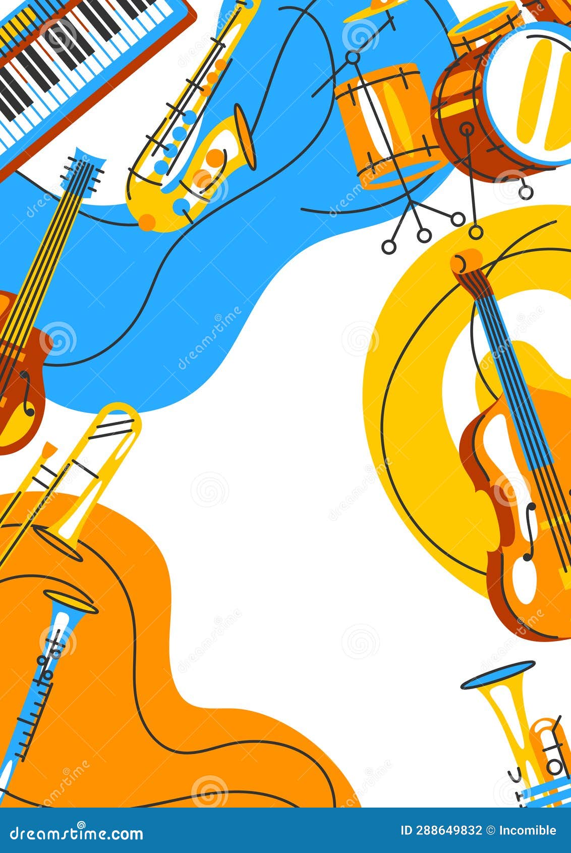 Poster with Musical Instruments. Jazz, Blues and Classical Music Stock ... Poster with Musical Instruments. Jazz, Blues and Classical Music Stock ...