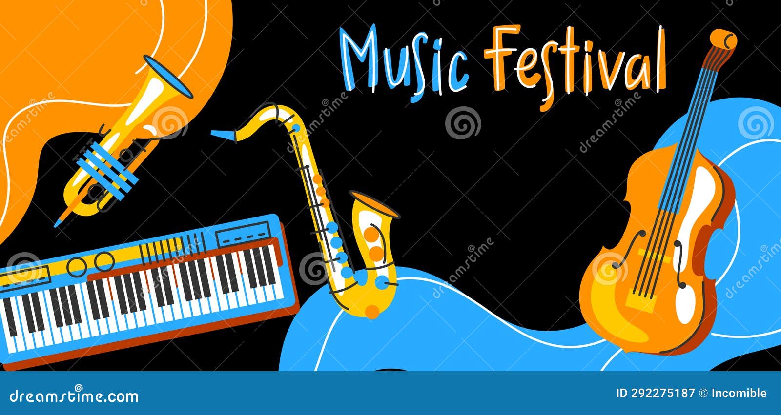 Poster with Musical Instruments. Jazz, Blues and Classical Music Stock ... Poster with Musical Instruments. Jazz, Blues and Classical Music Stock ...