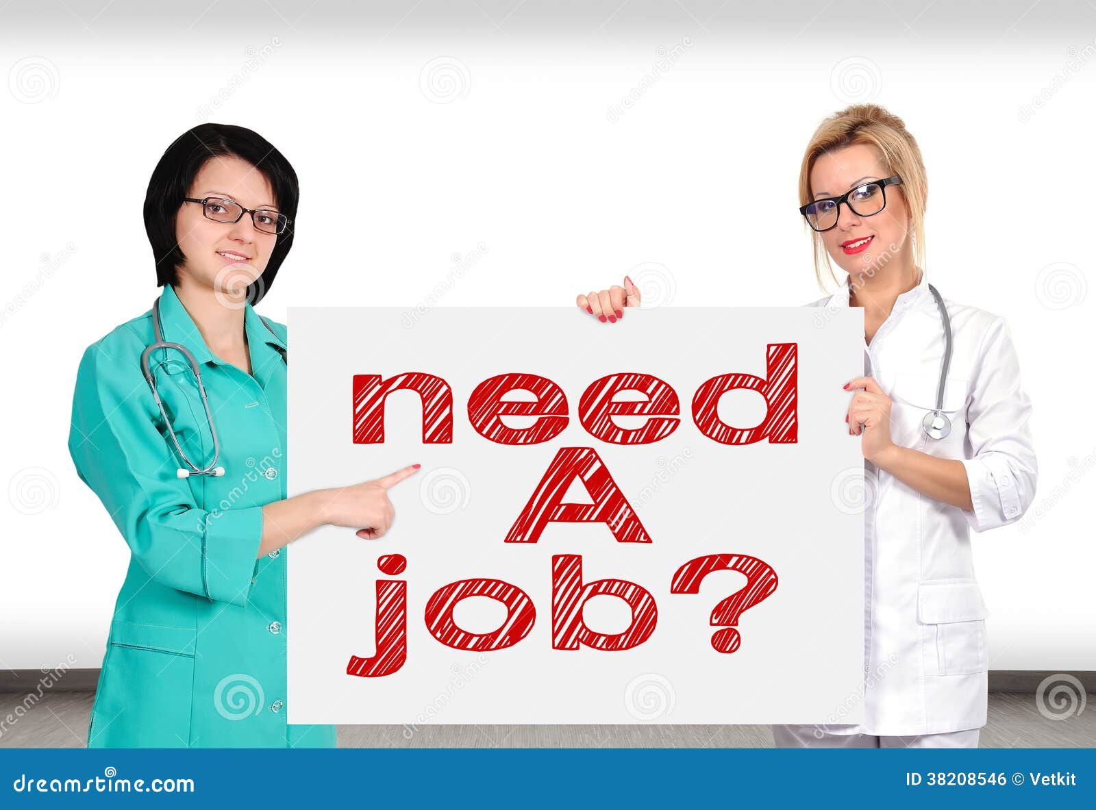 Poster with need a job stock photo. Image of nurse, care - 38208546
