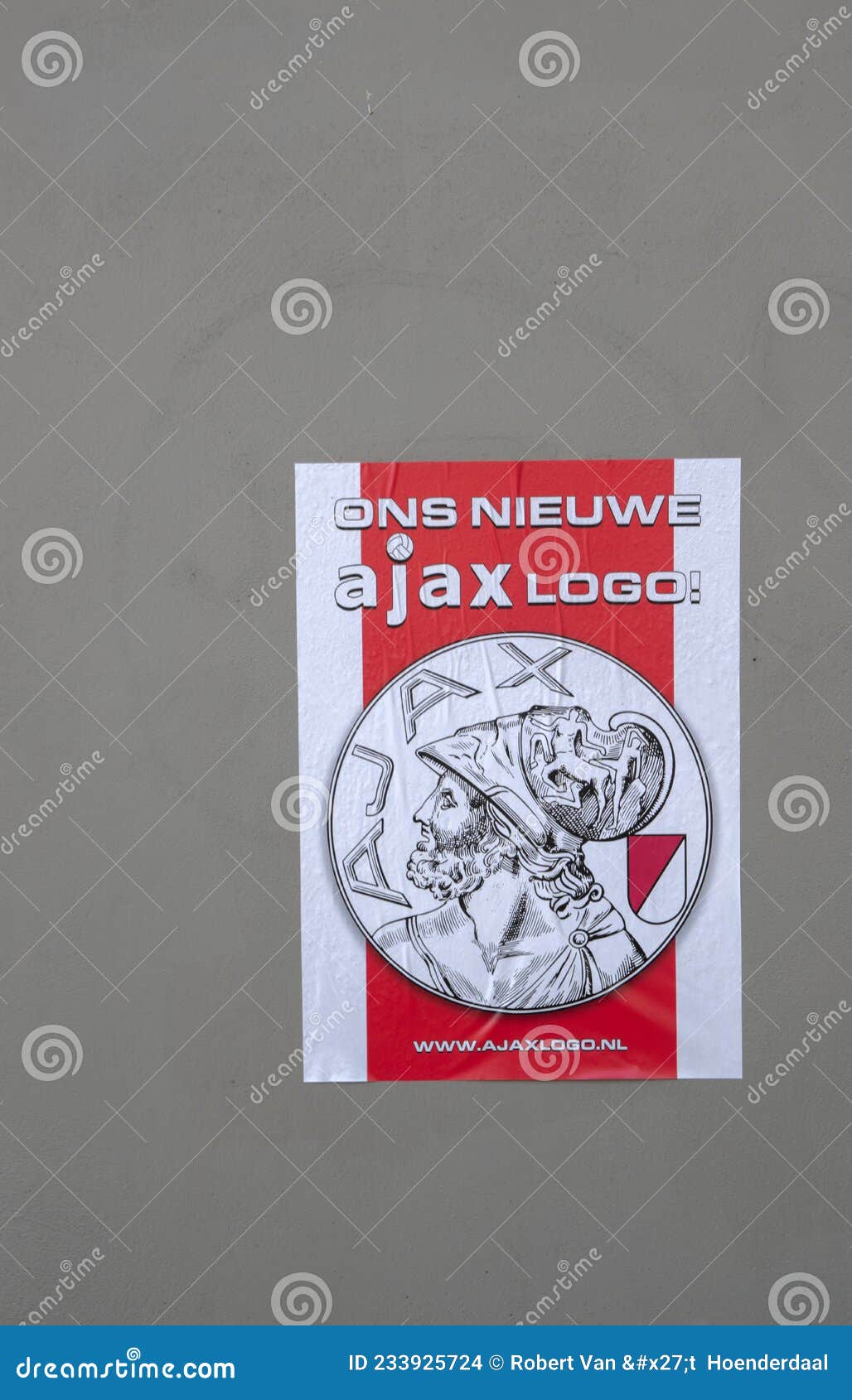 Poster New Ajax Logo at Amsterdam the Netherlands 22-7-2021 Editorial ...