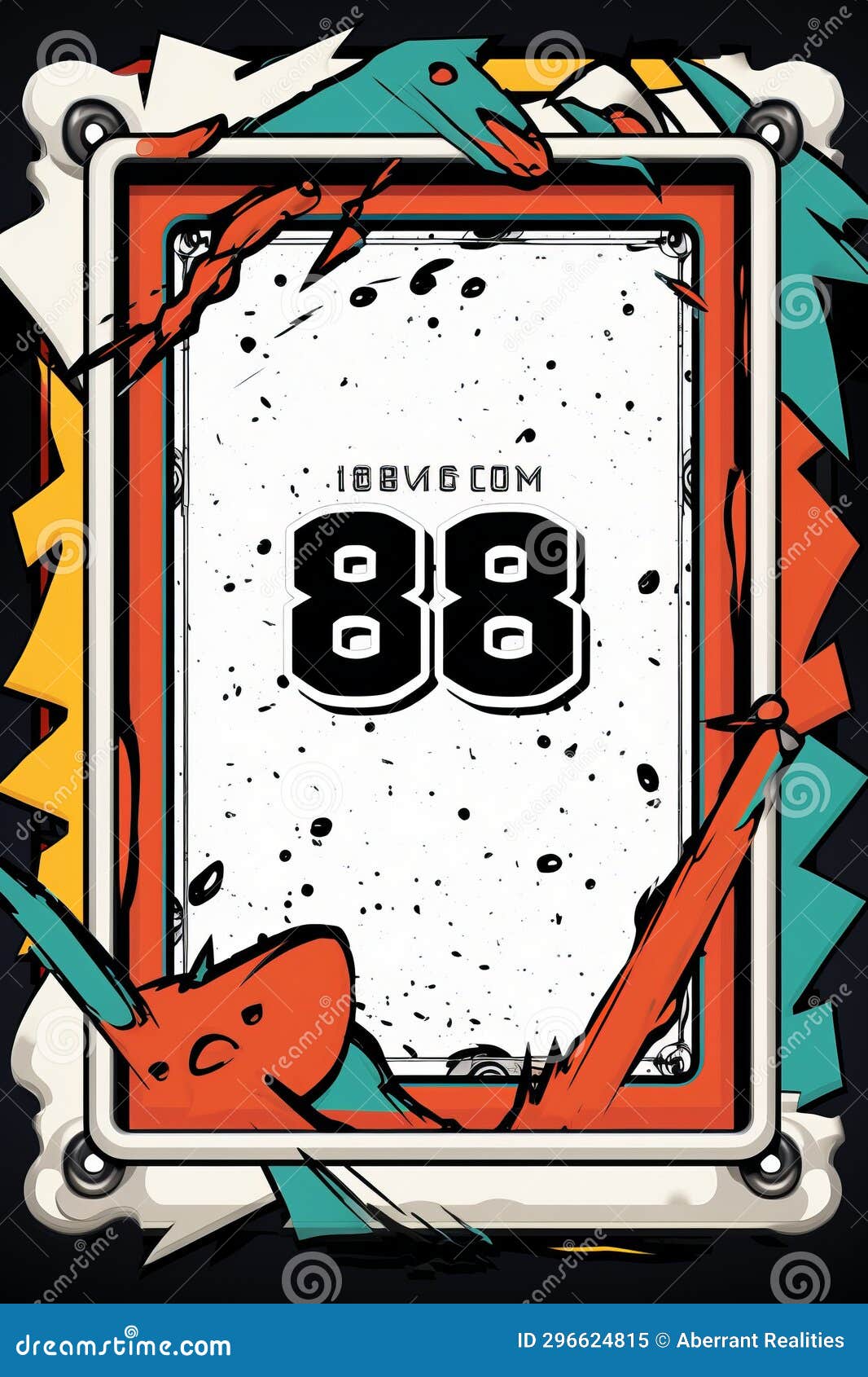 A Poster with the Number 88 on it Stock Illustration - Illustration of ...